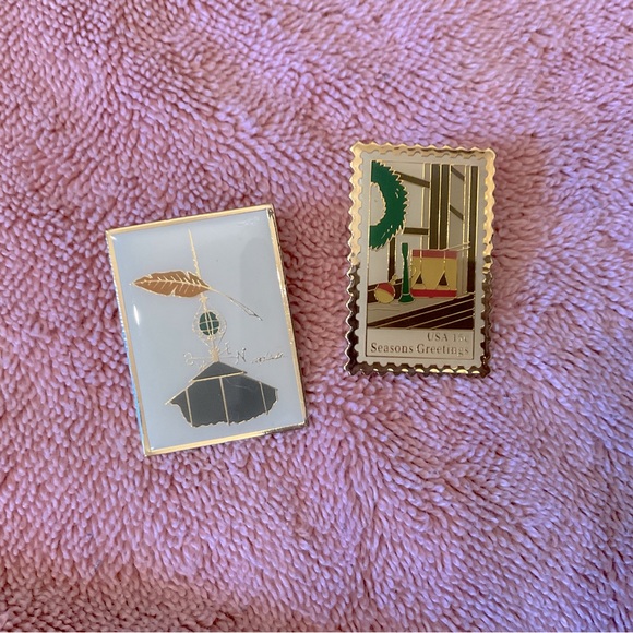 Jewelry | 2 Bob Timberlake Stamp Lapel Pins | Poshmark